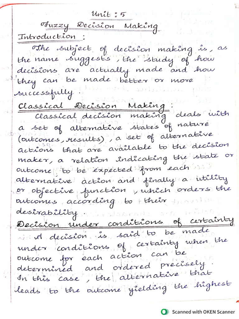 Fuzzy Mathematics Unit 5 | PDF