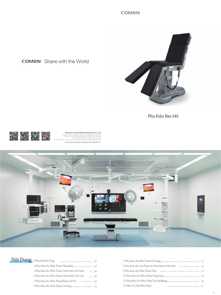 En Operating+Table+Accessories+Catalog+ V1.1+ (Dịch) | PDF
