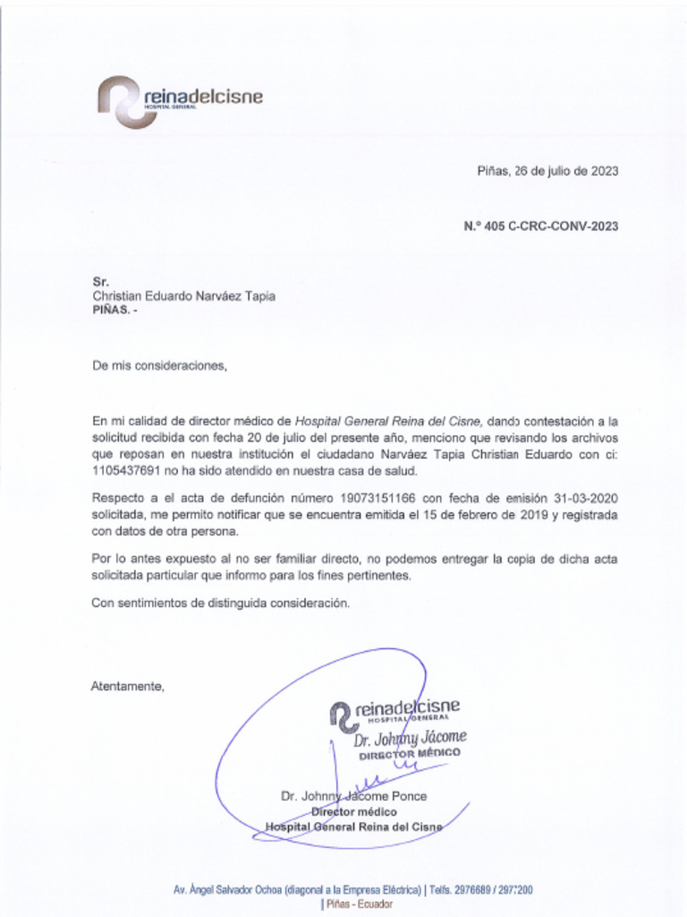 CONTESTACIÓN OFICIO | PDF