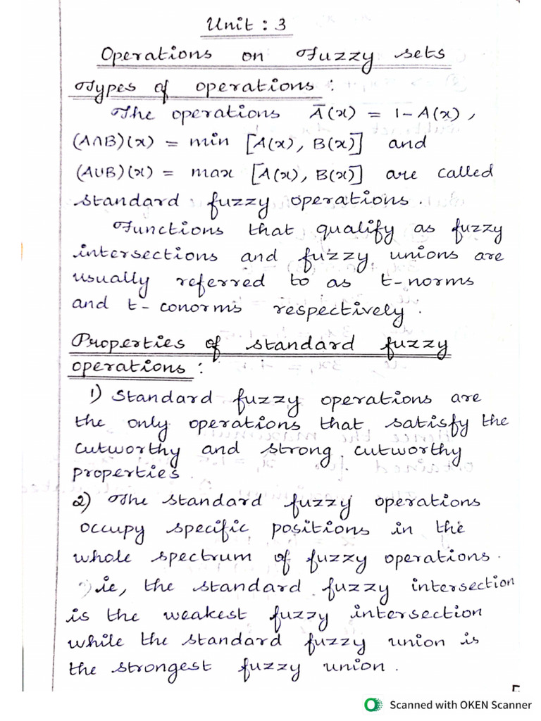 Fuzzy Mathematics Unit 3 | PDF
