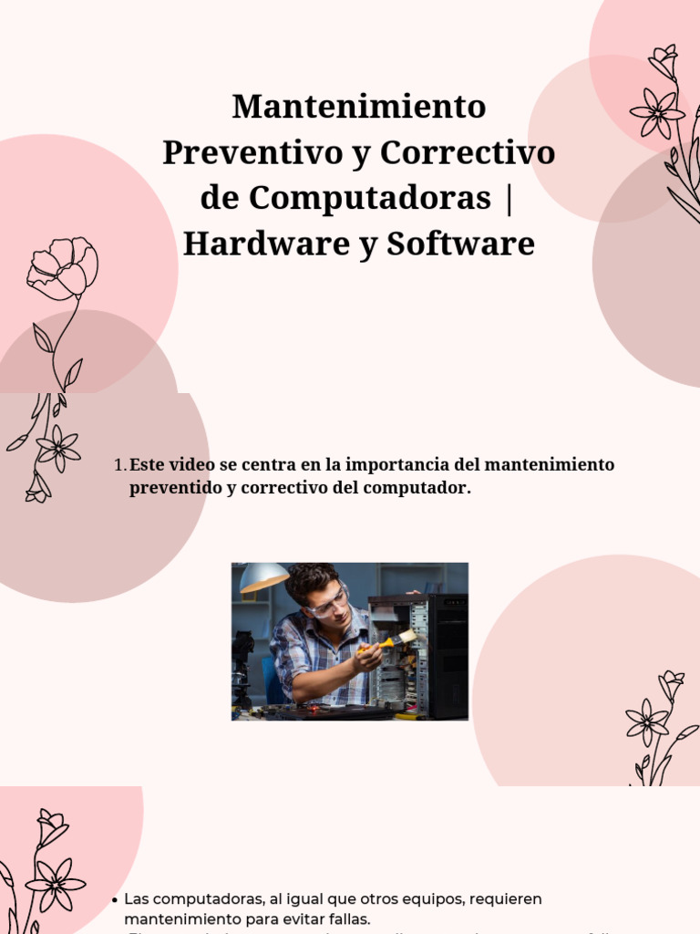 Mantenimiento Preventivo y Correctivo de Computadoras Hardware y Software-6401733809124 | PDF ...