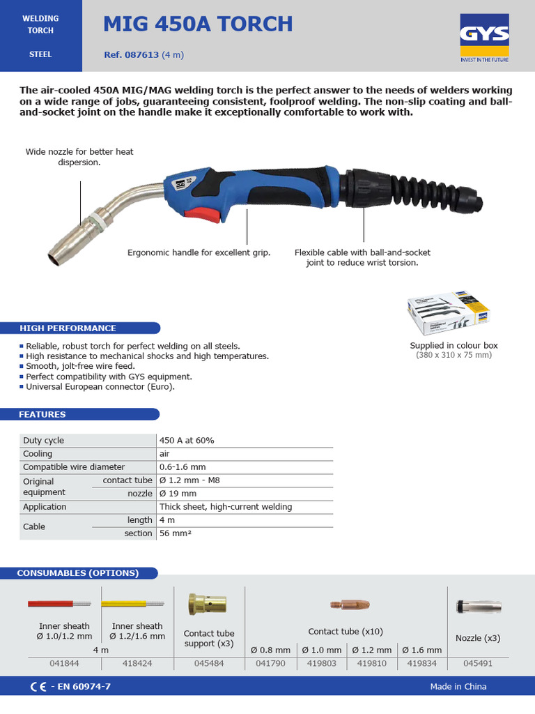 Mig Torch 450a | PDF