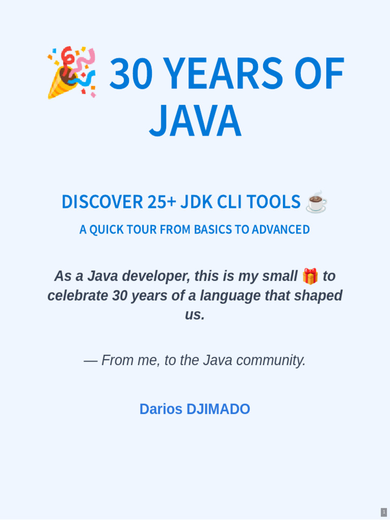 Discover 25+ JDK Cli Tools - Java 30th Birthday Gift | PDF | Java (Programming Language) | Java ...