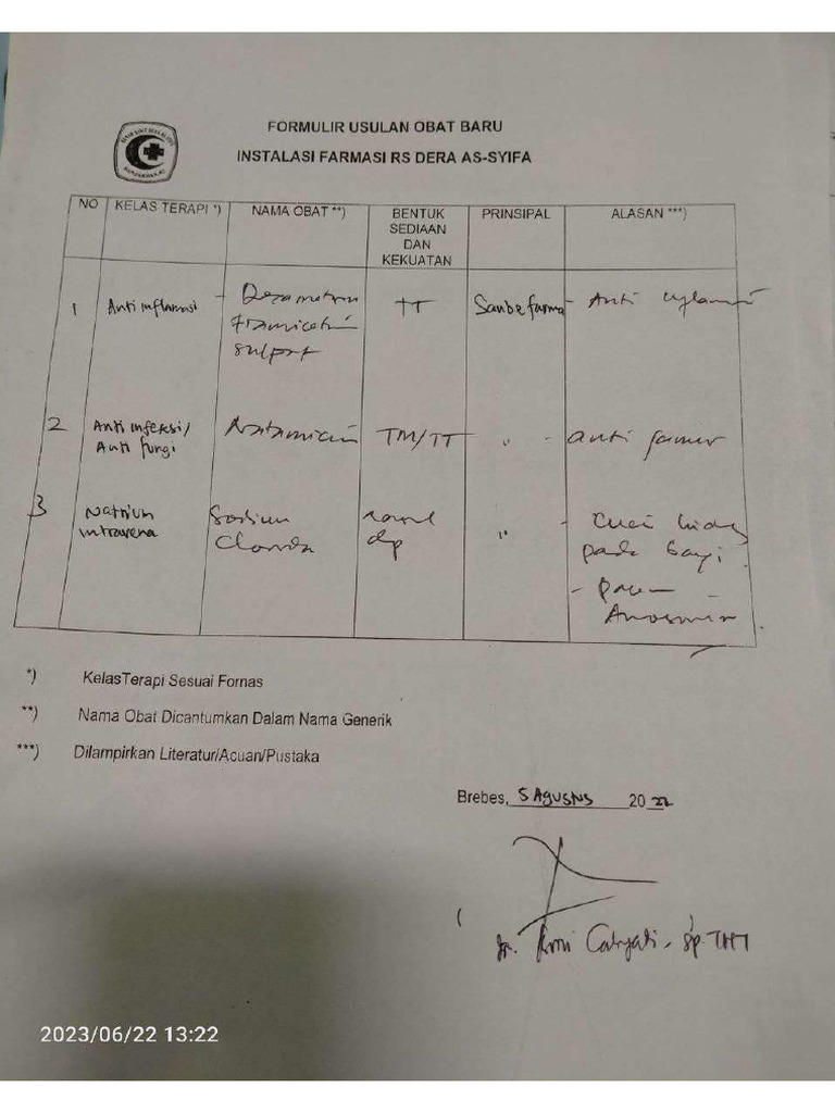 Form Usulan Obat Baru | PDF