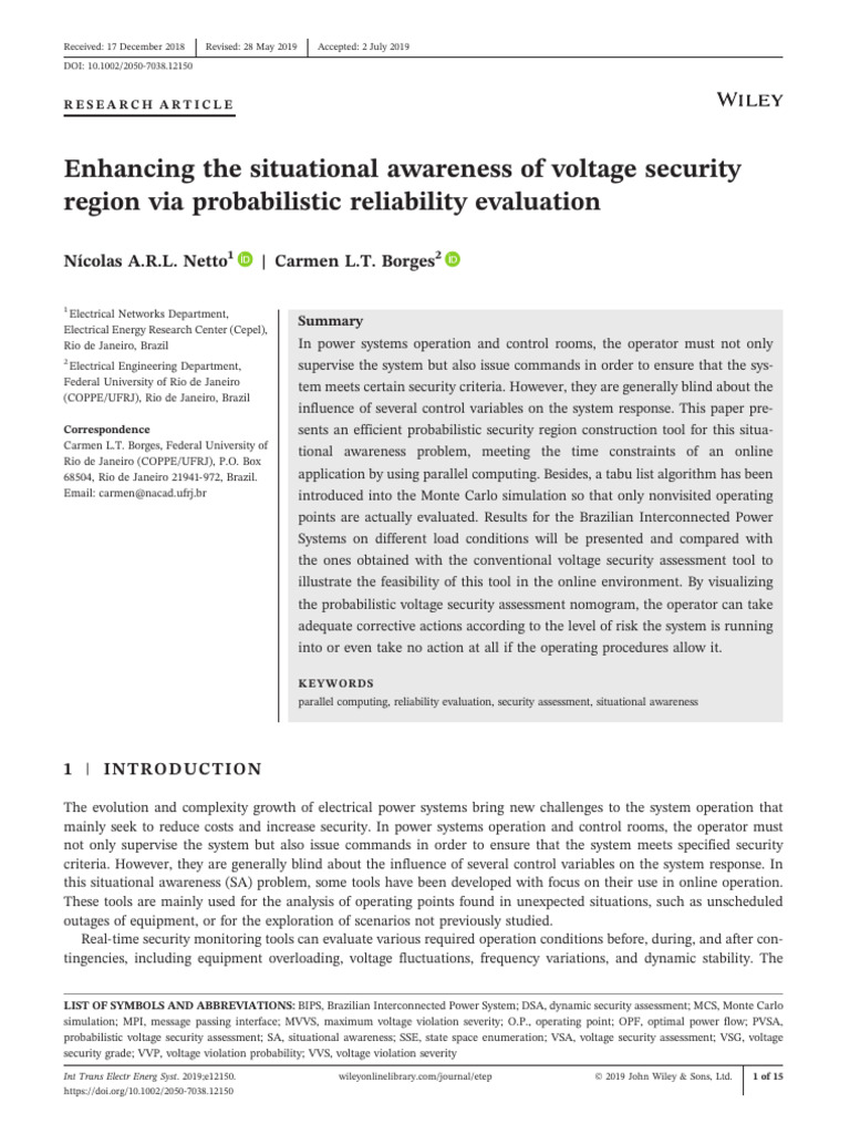 Enhancing The Situational Awareness of Voltage Security Region Via ...