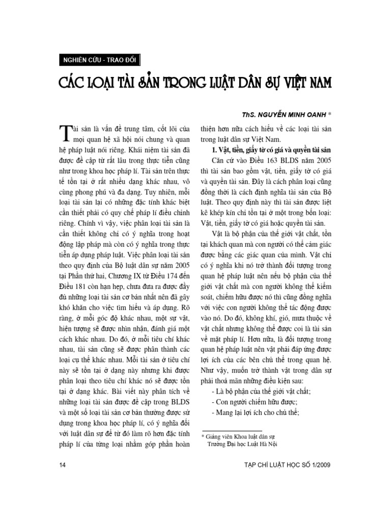 tài sản của cô oanh | PDF