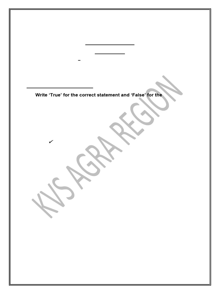 Class 5 EVS Worksheet: Water Experiments | PDF
