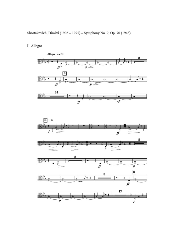 Shostakovich Symphony No. 9 | PDF