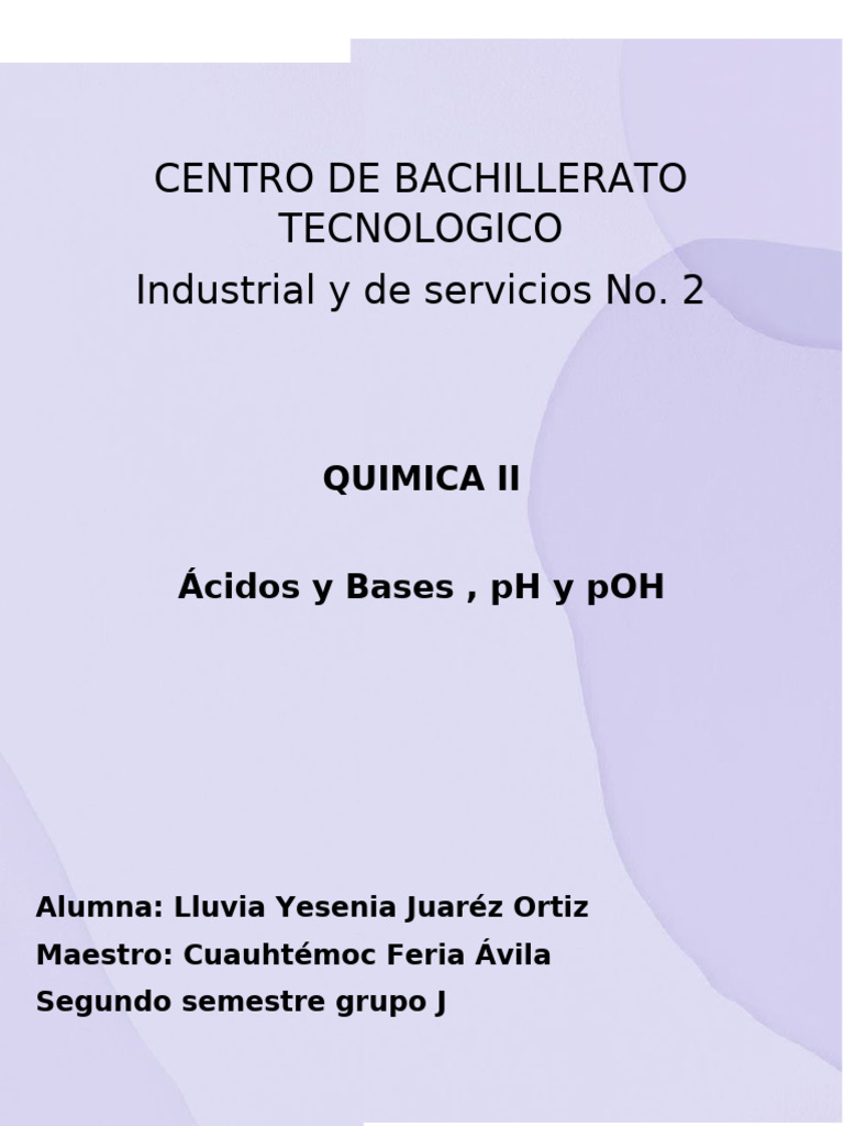Clasificación de Ácidos y Bases en Química | PDF | Ácido | Ph