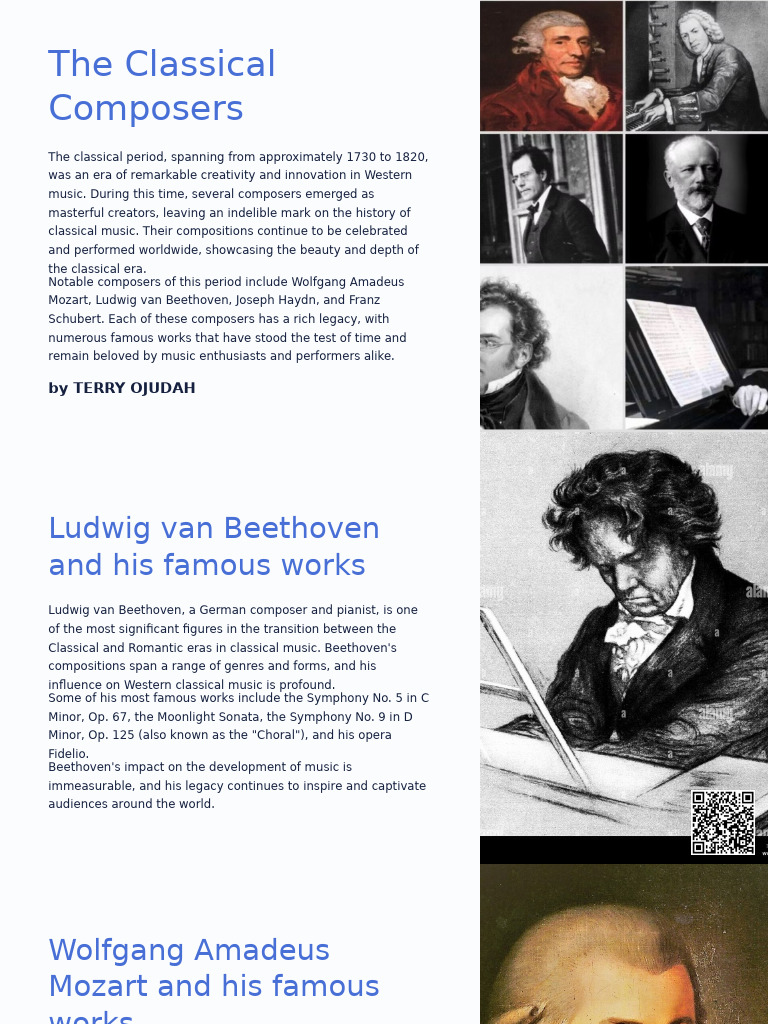 Classical Composers | PDF | Wolfgang Amadeus Mozart | Classical Music