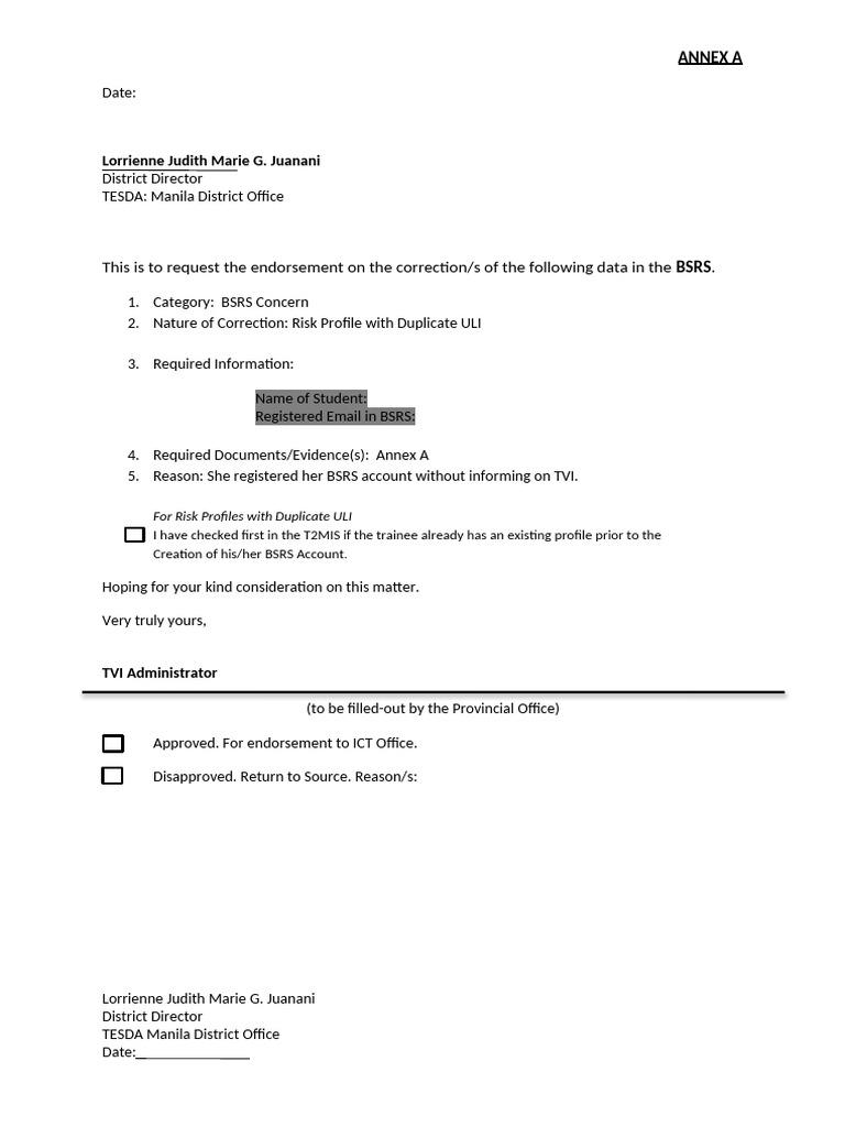 BSRS Feedback Template Editable | PDF
