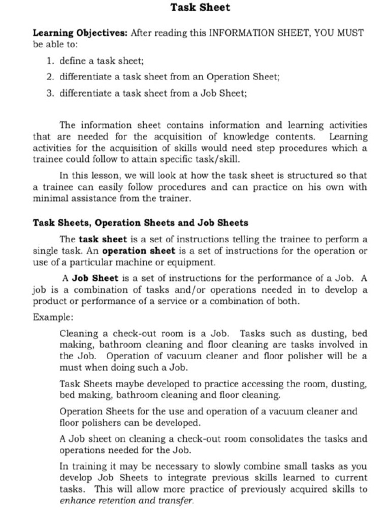 Finals Lesson 4 Task Sheet | PDF