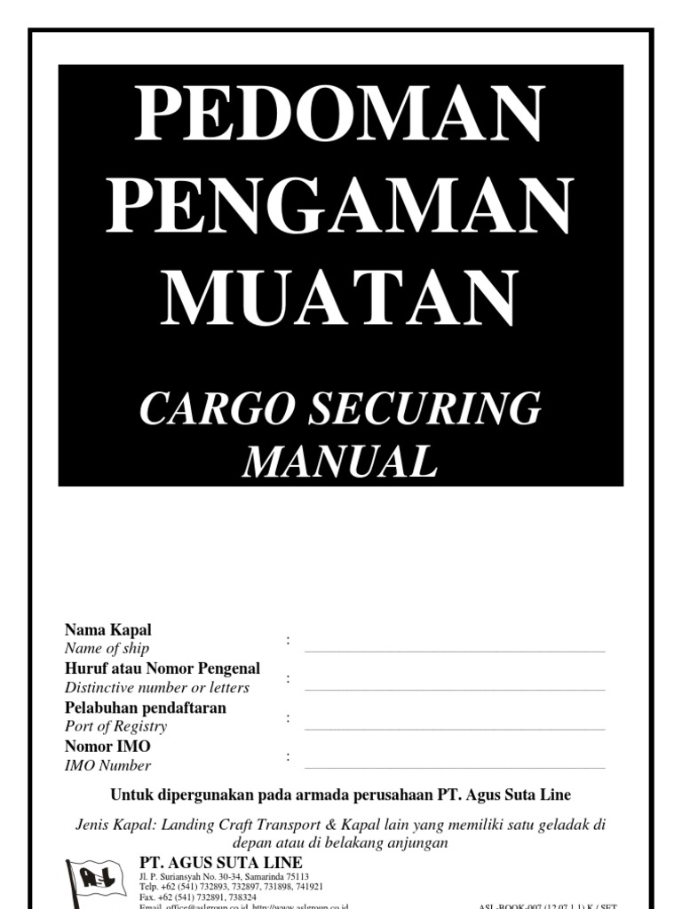 Cargo Securing Manual | PDF | Teknologi & Rekayasa