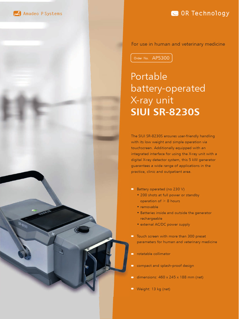 Product Information X-Ray Machine SIUI SR-8230S - EN | PDF | Power ...