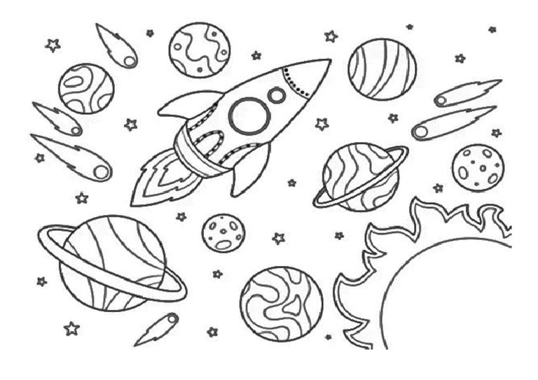 Mewarnai Gambar Benda Langit | PDF