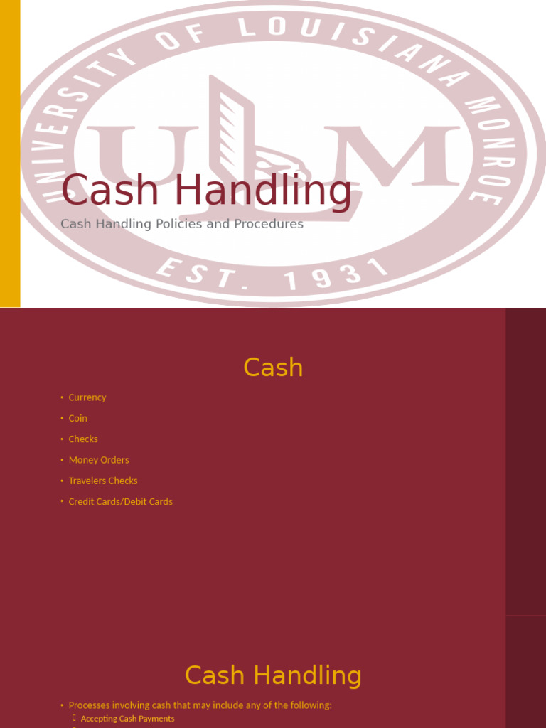 Cashhandlingtraining 2023 | PDF | Cash | Cheque
