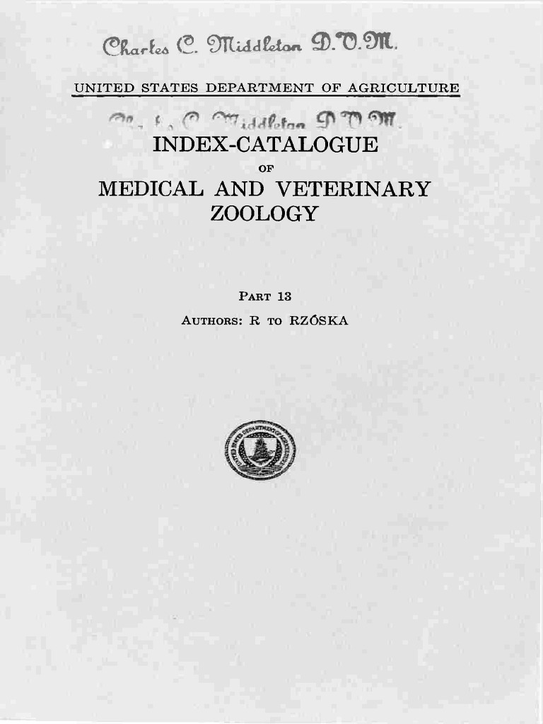 Index-Catalogue Medical and Veterinary Zoology: ©uu 2. Vkmum 3 - 9 | PDF