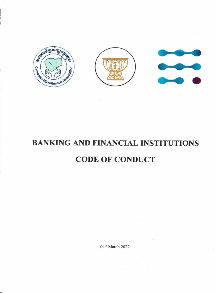 Banking and Financial Institutions Code of Conduct Cambodia | PDF