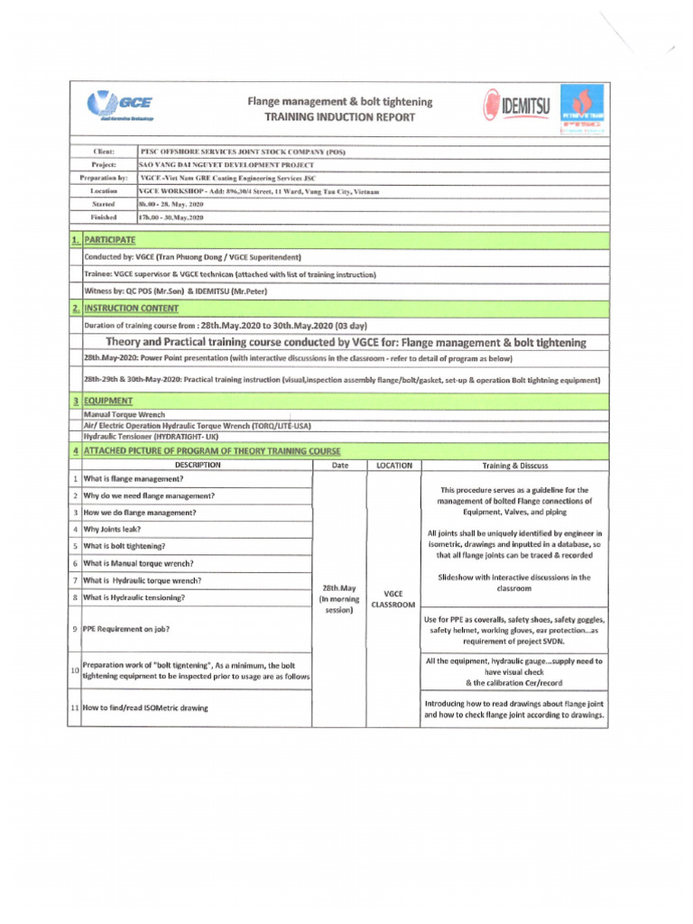 Training Course FM Report | PDF | Vietnam | Military Of Vietnam