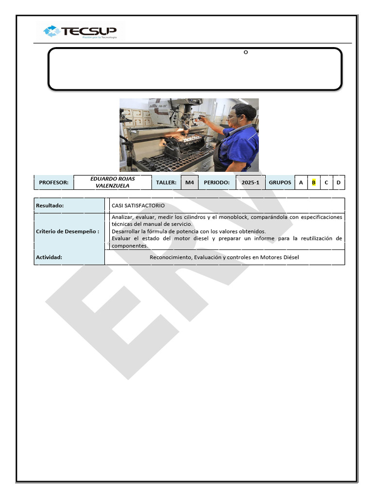 Guia #3 Mci 5 C21 2025-1 Erv.. | PDF | Pistón | Tornillo