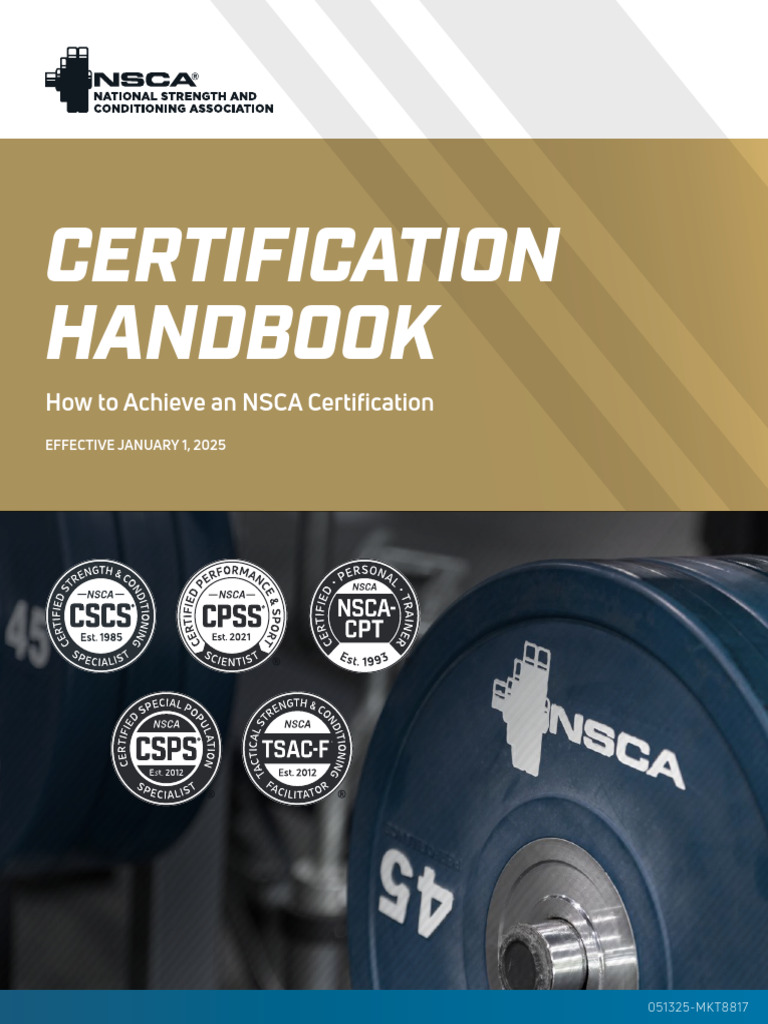 Nsca Certification Handbook | PDF | Academic Degree | Personal Trainer