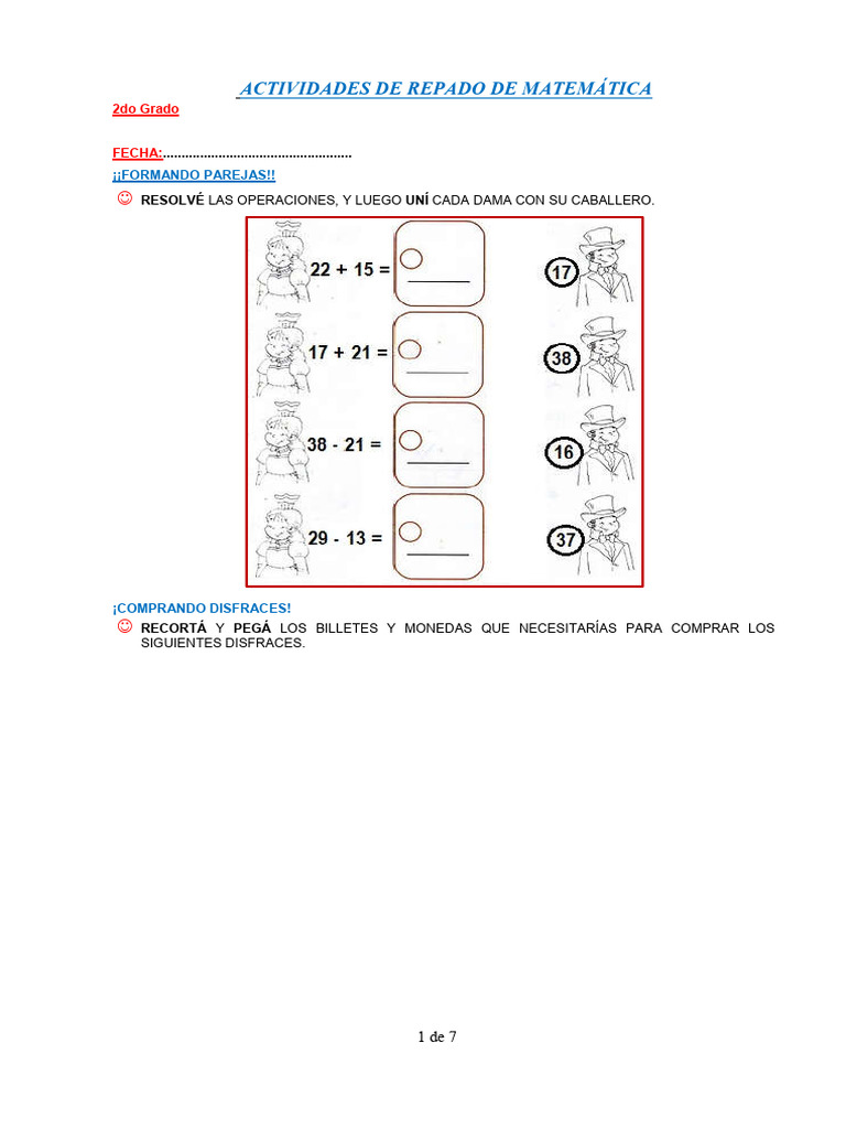 Repaso de Matematica Segundo Grado | PDF | Matemáticas