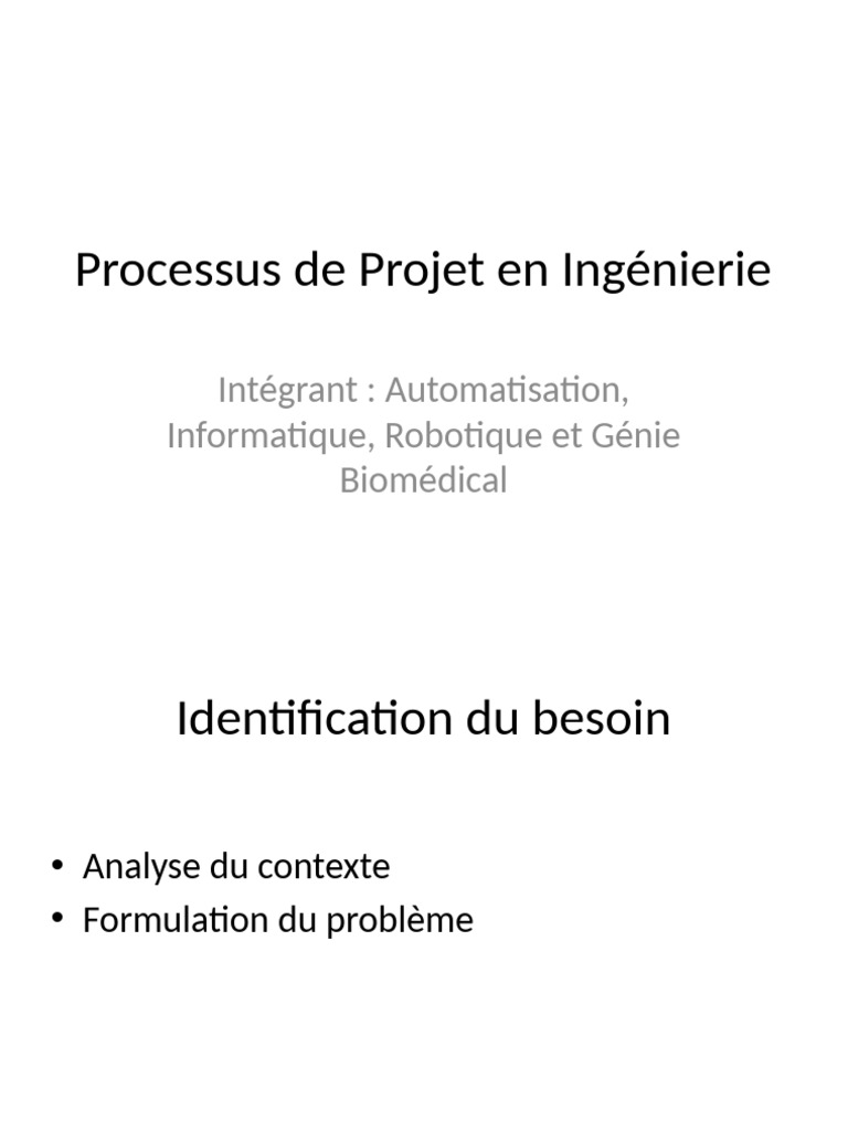 Processus Projet Ingenierie | PDF