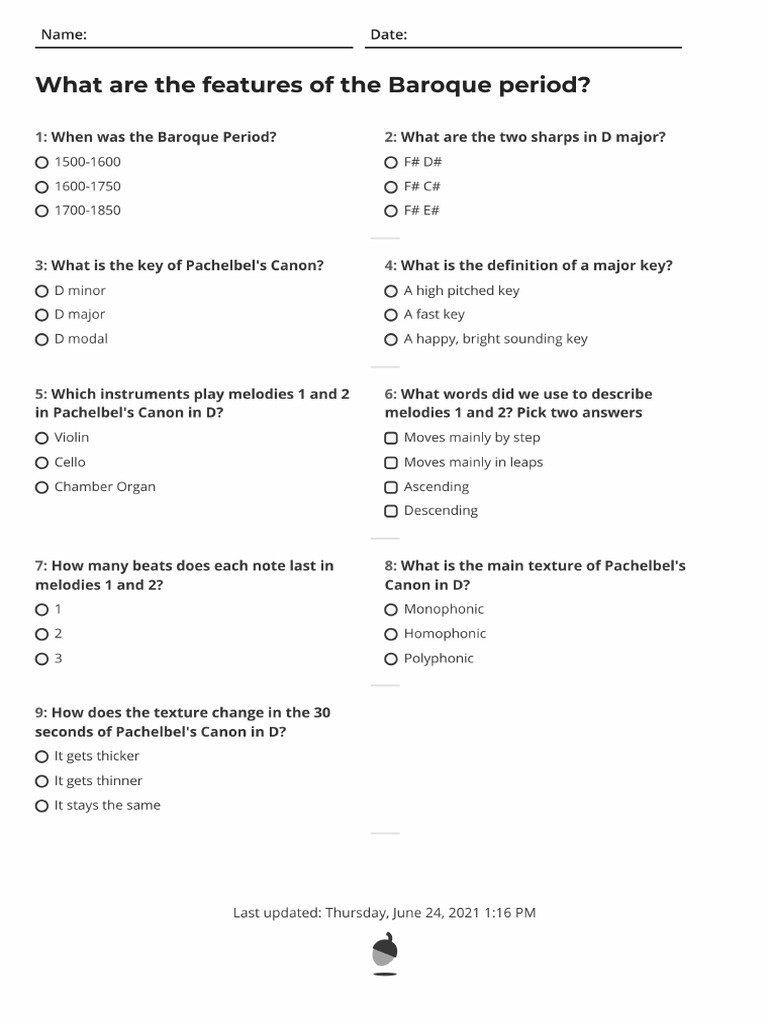 Starter Quiz Questions | PDF