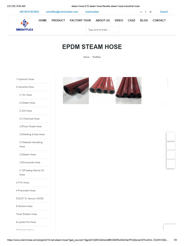 EPDM Steam Hose Specifications | PDF | Hose | Steam