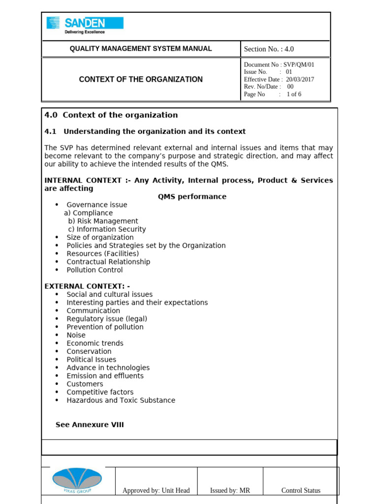IATF Clause 4 Context of Organization | PDF | Quality Management | Business Process