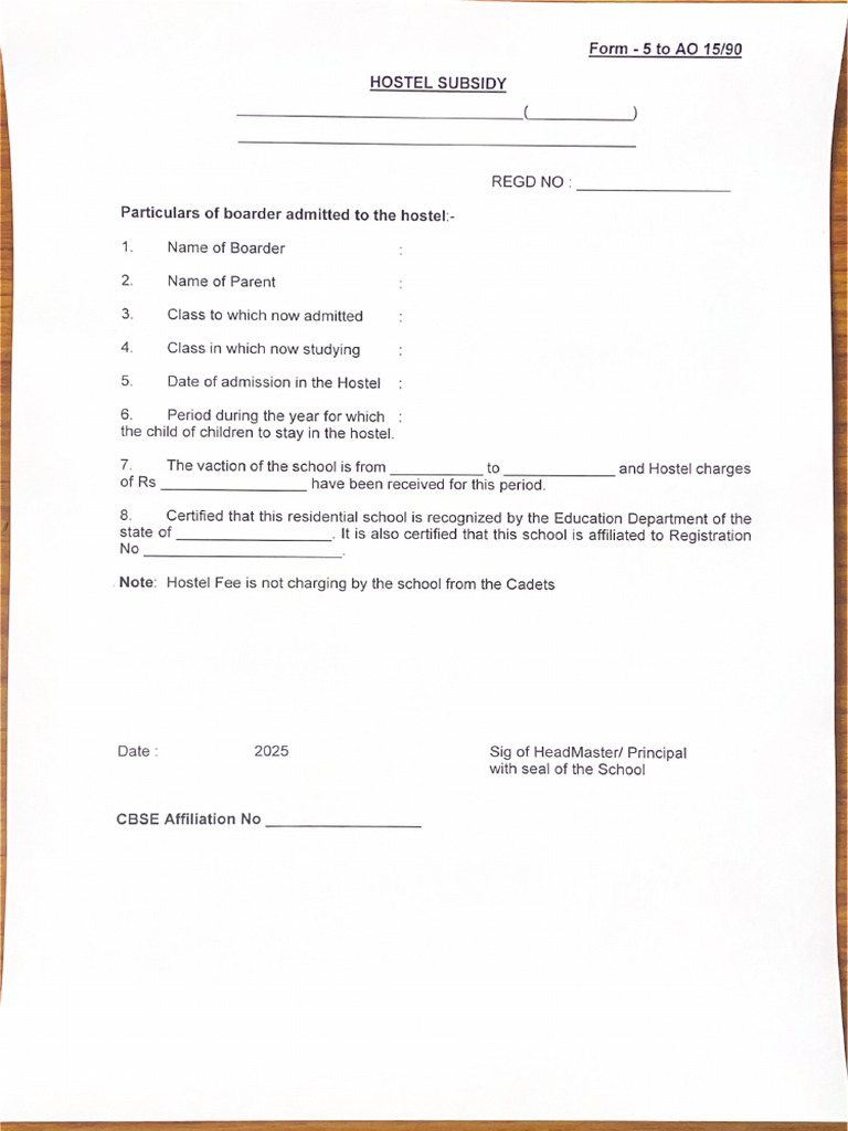 Hostel Subsidy | PDF