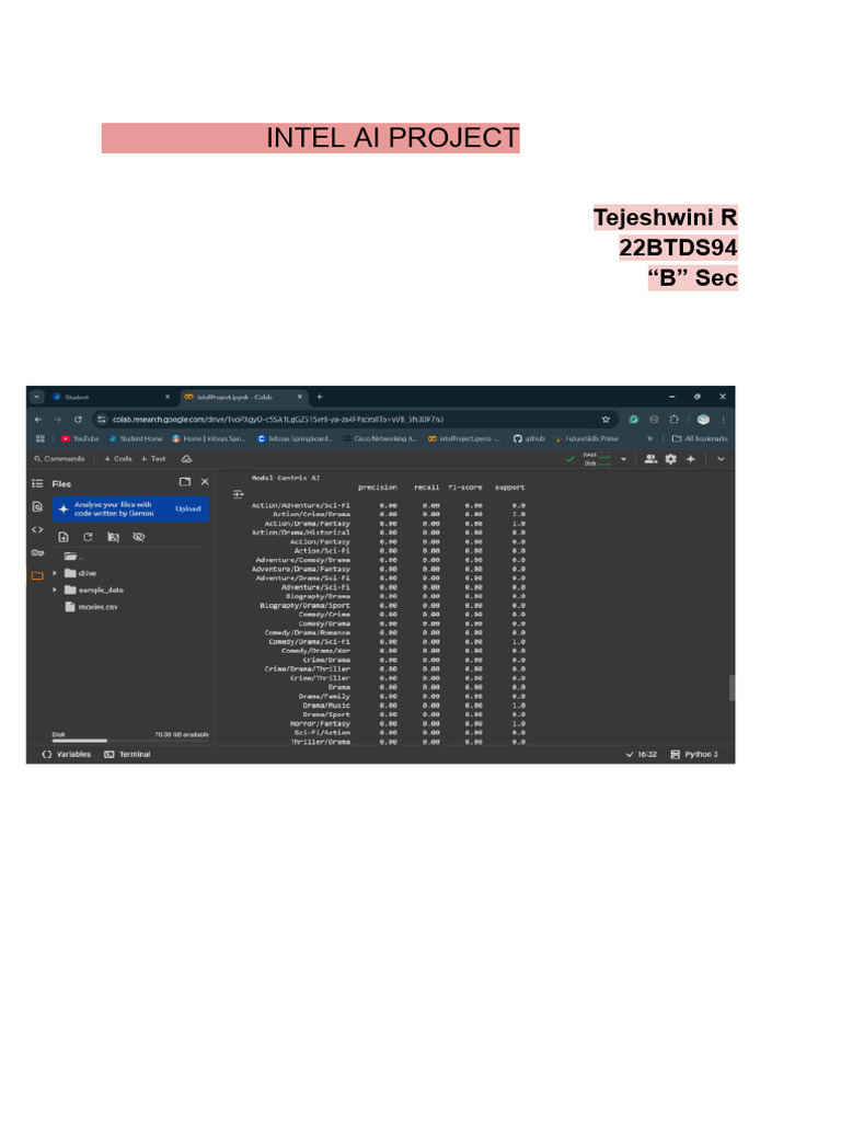 Intel AI Movie Genre Classifier | PDF | Machine Learning | Computing
