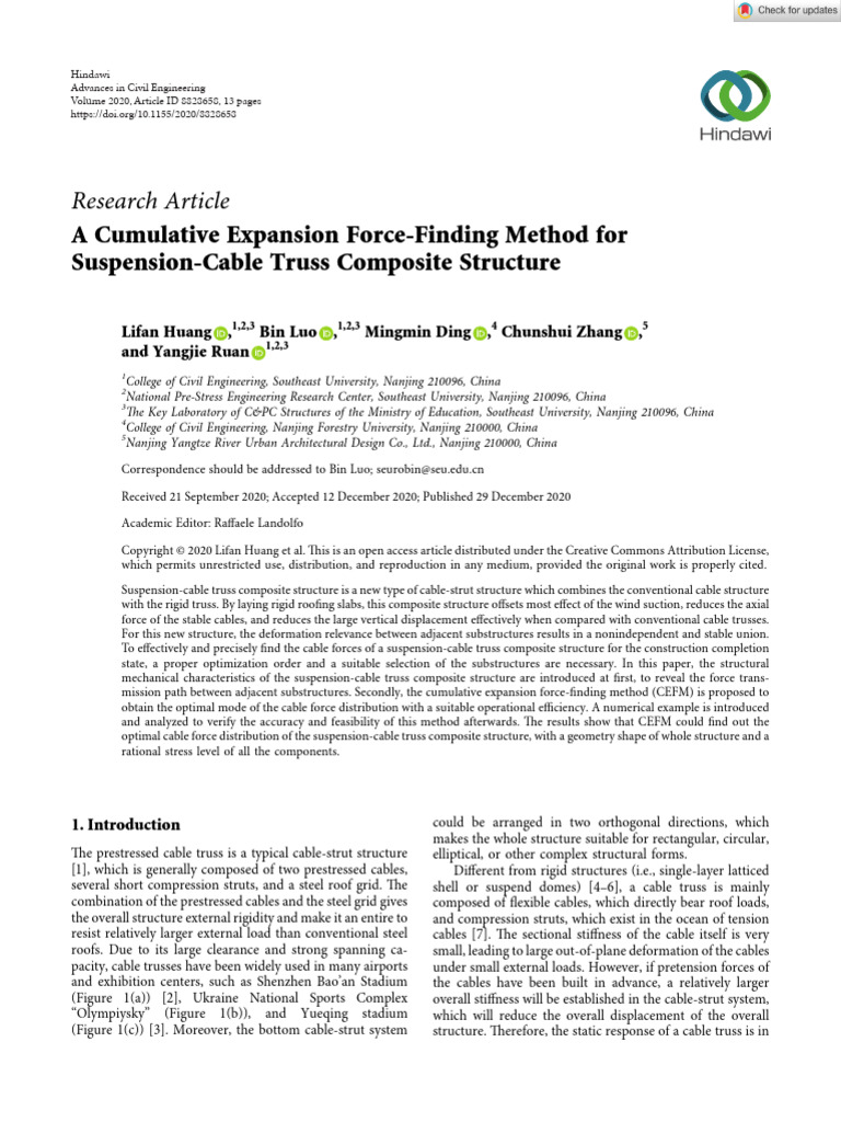 Advances in Civil Engineering - 2021 - Huang - A Cumulative Expansion ...