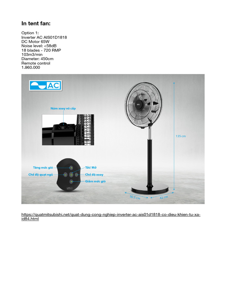 Industrial and Lounge Fan Options | PDF