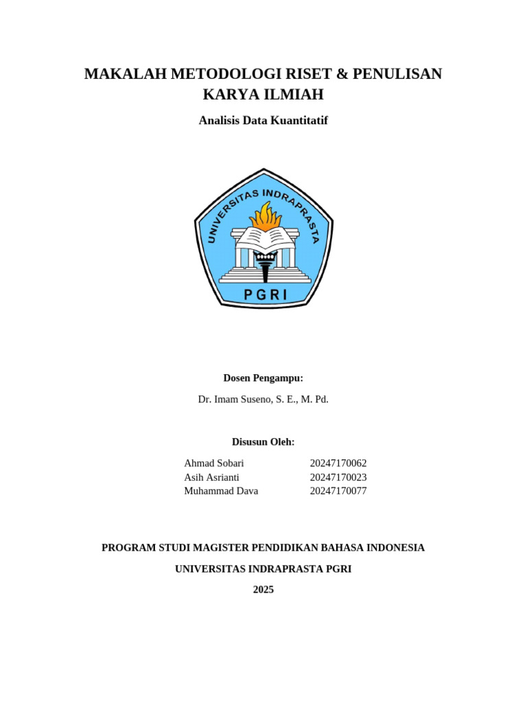 k.5 Metodologi Riset Dan Penulisan Karya Ilmiah | PDF