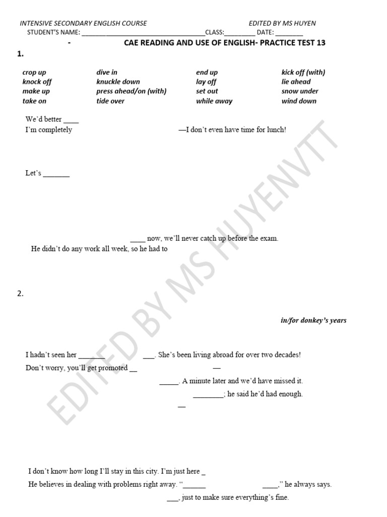 c1 Level - Lesson 13 - Cae Reading and Use of English - Listening ...