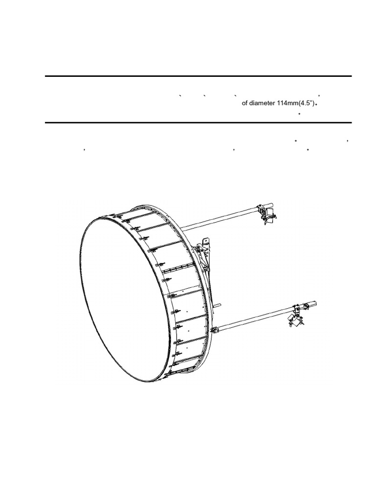 3.0m分瓣超宽频超高性能天线安装说明书（中英文） 20240718 | PDF | Nut (Hardware) | Screw
