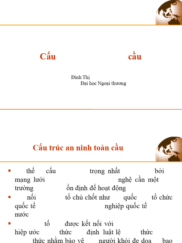 Bai 6 - The Global Security Structure | PDF