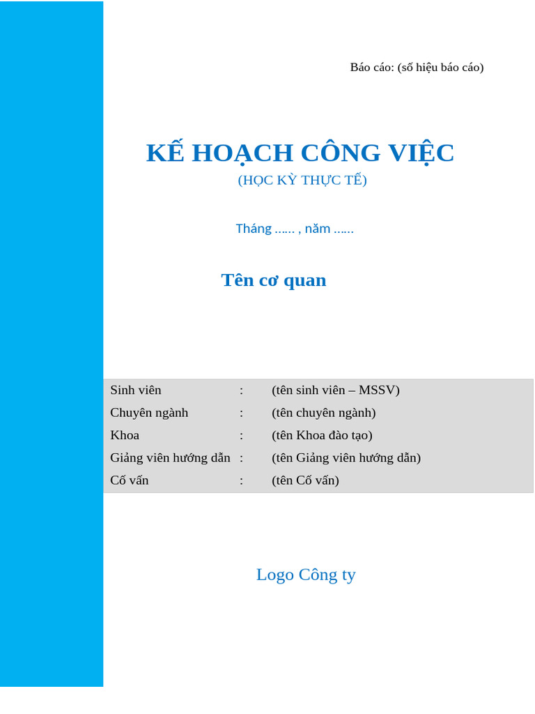 3.MauKeHoachHocKyThucTe (Tu Chon) | PDF