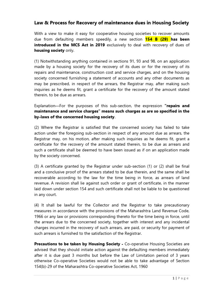Recovery Process Under MCS Act 154B-29 | PDF | Interest | Justice