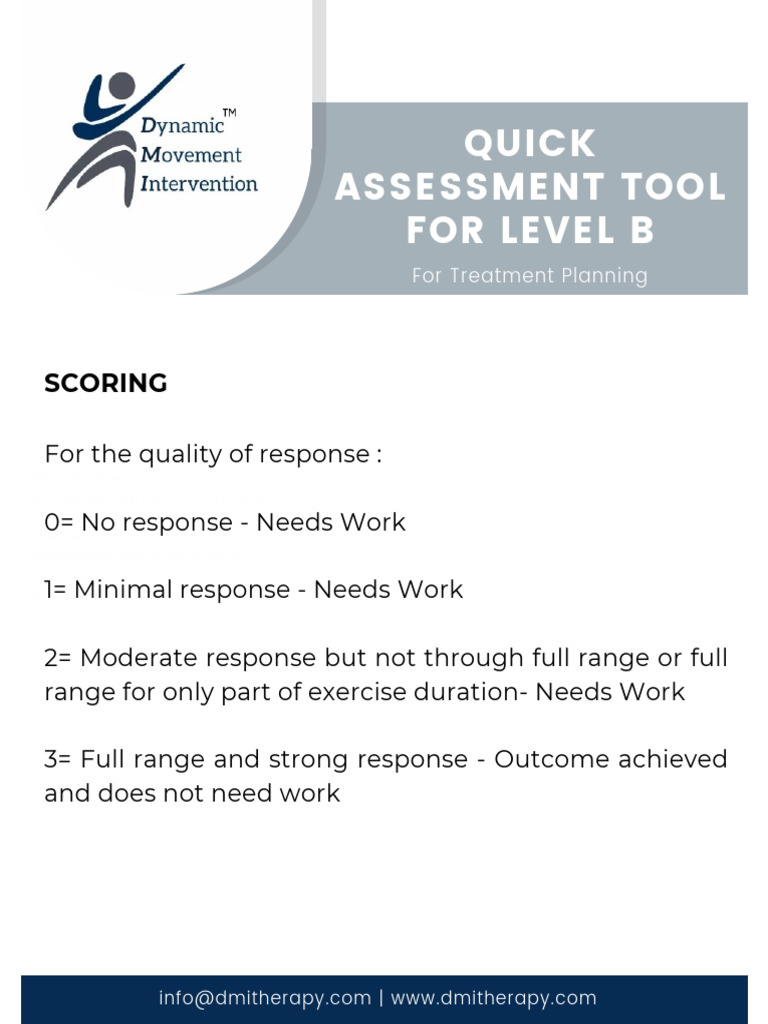 Quick Assessment Tool For Level B | PDF | Anatomical Terms Of Motion ...