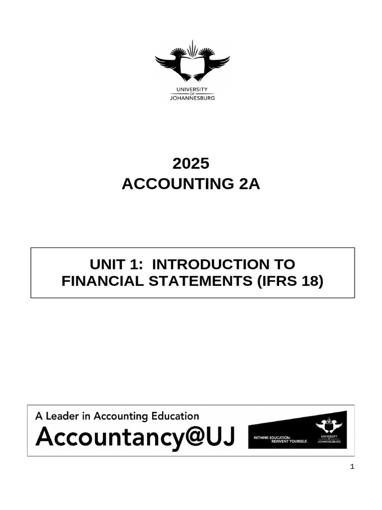 Unit 1 - Introduction To Financial Statements | PDF | Expense | Equity ...