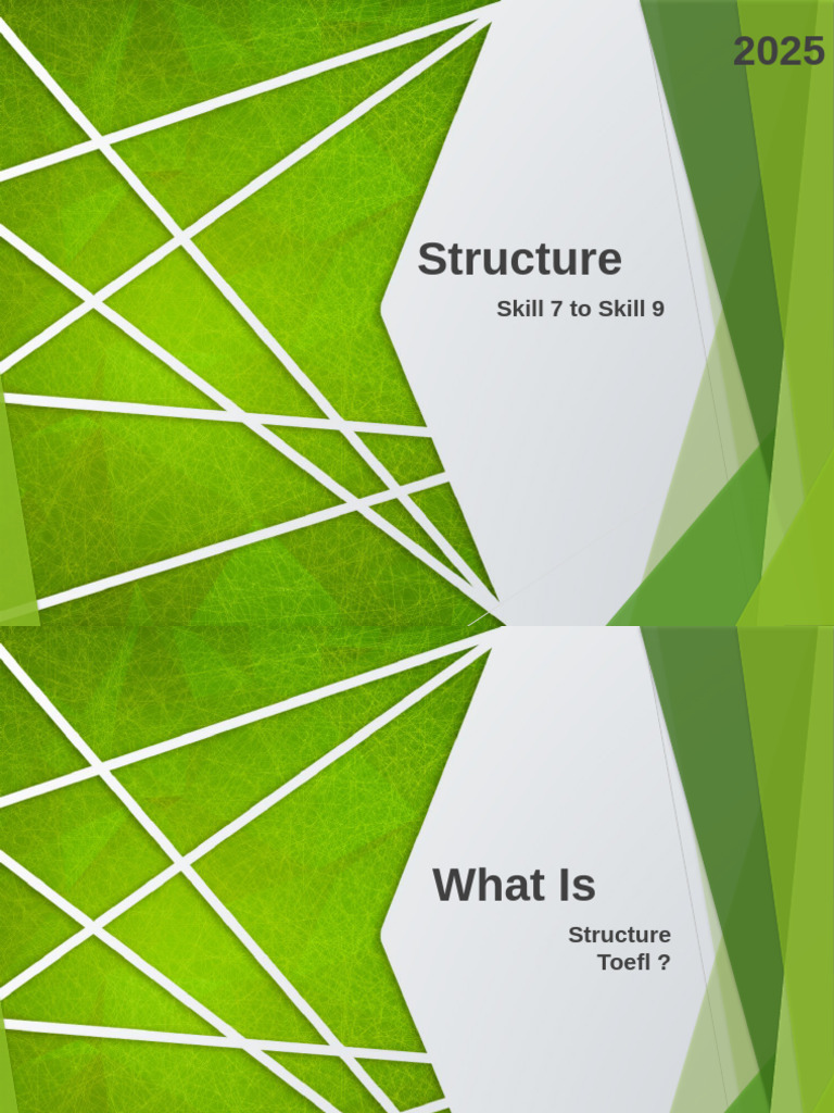 Structure Skill 7 - Skill 9 - BahasaInggrisII | PDF | Subject (Grammar ...