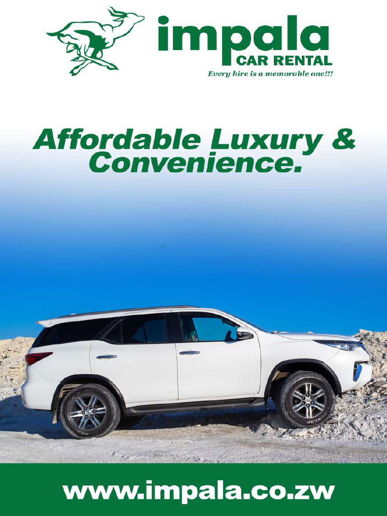 Impala Car Rental Brochure | PDF