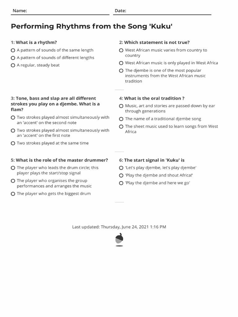 Starter Quiz Questions | PDF