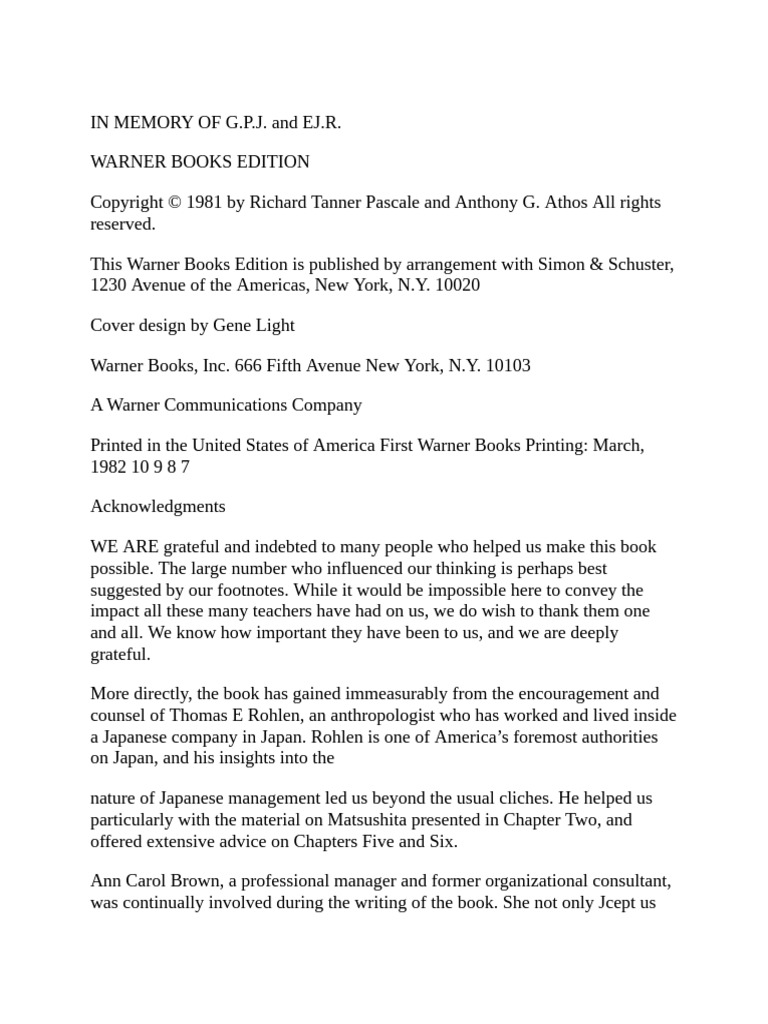 The Art of Japanese Management | PDF | Videotape | Society