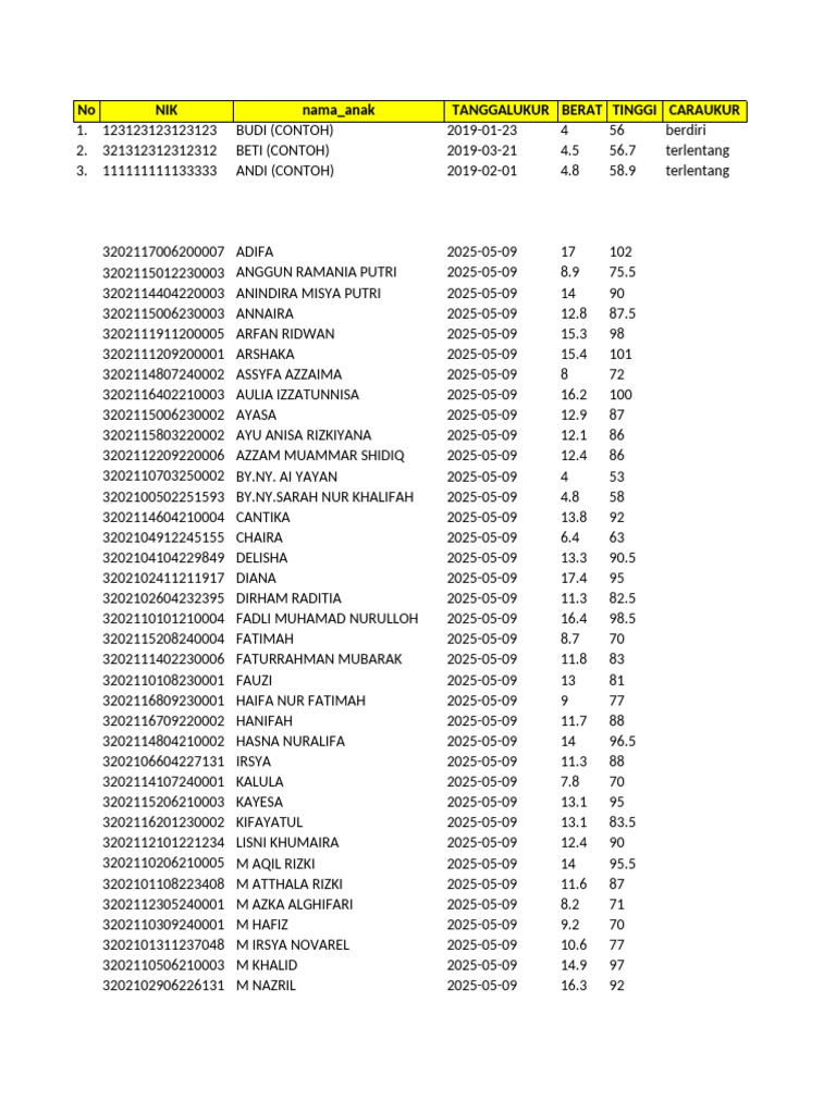Contoh Format Ukur | PDF