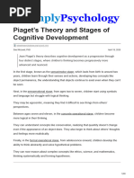 Piagets Theory and Stages of Cognitive Development | PDF | Schema ...