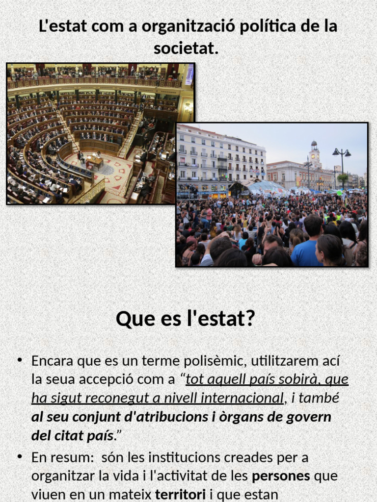 Estat Com A Organització Política de La Societat | PDF