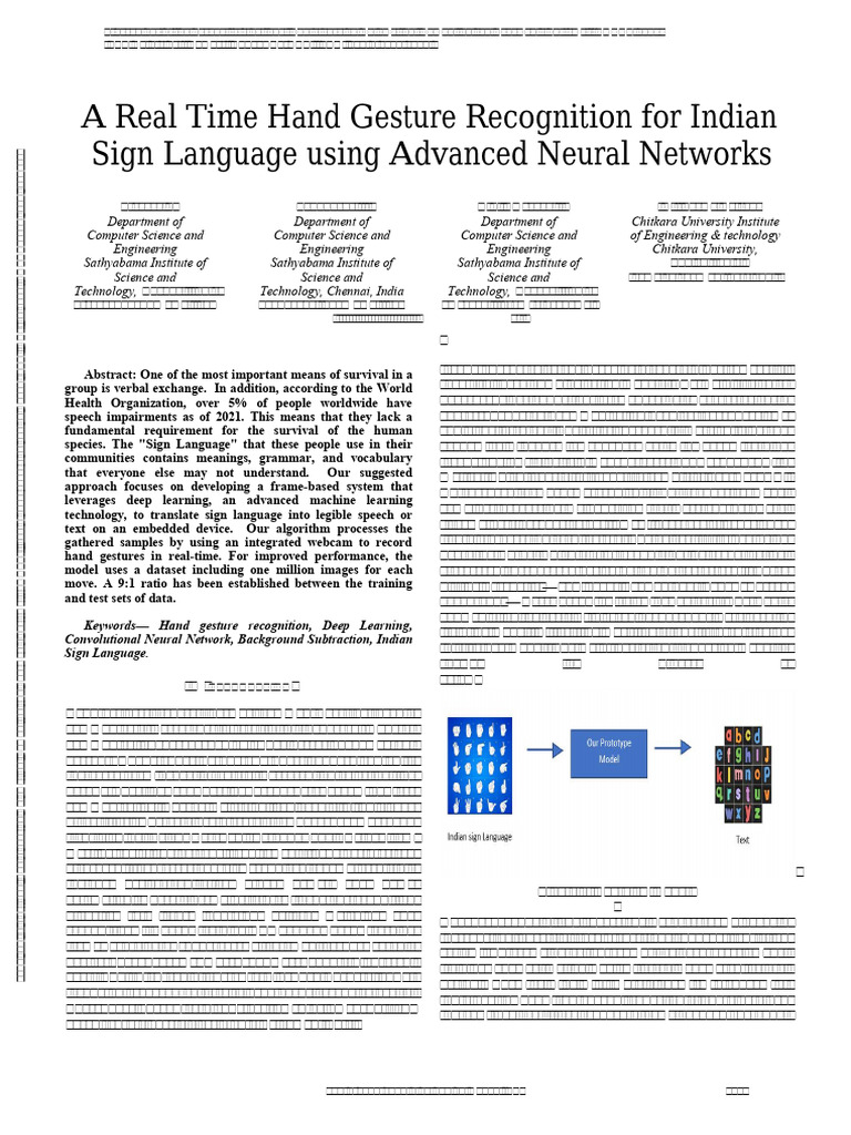 A Real Time Hand Gesture Recognition For Indian Sign Language Using ...